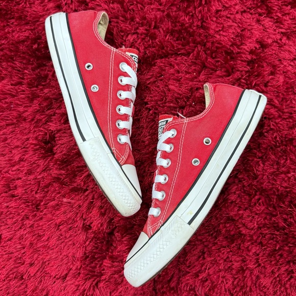 Converse | Shoes | Converse Chuck Taylor All Stars Red Canvas Womens 7 ...